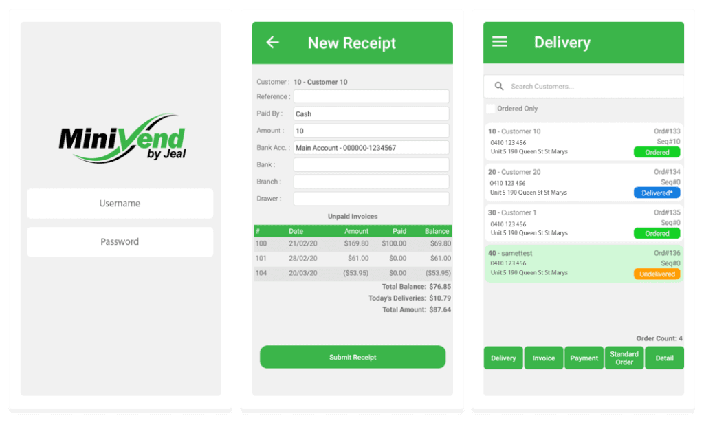 MiniVend- A Delivery Driver App Australia | EasyVend