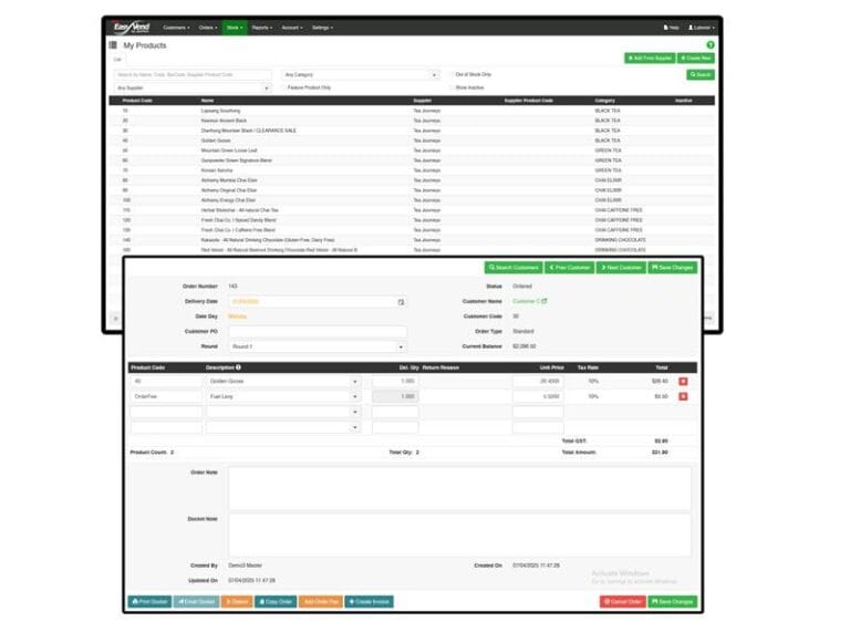 EasyVend Products – Unified B2B Ordering & Invoicing Portal